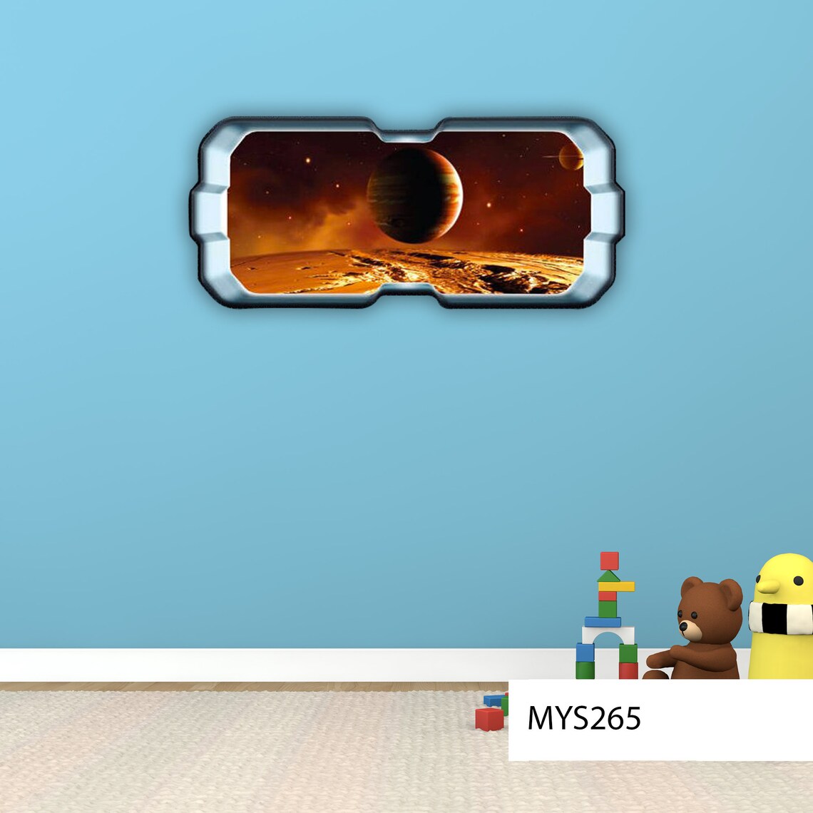 Planet Mars Wall Decal Space Planet Sticker Galaxy Planet | Etsy