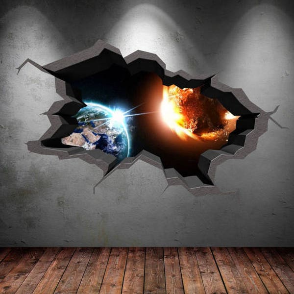 Broken Wall Decal - Etsy