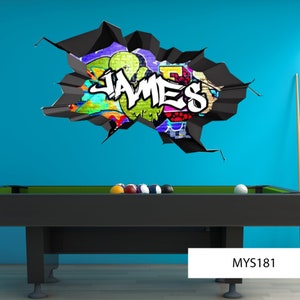 CUSTOM WALL MURAL Graffiti Wall Decal Vinyl Wall Stickers | Etsy