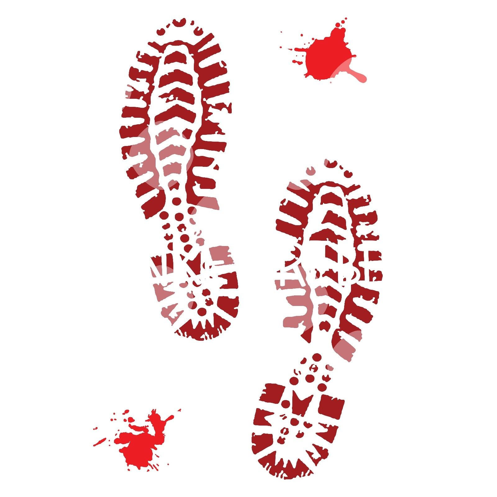 SCARY BLOODY DECAL Vinyl Footprints Stickers Bloody Foot - Etsy