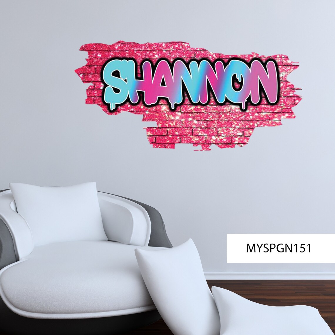 GRAFFITI WALL DECOR Custom Art Decal Personazlied Name Wall - Etsy