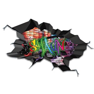 CUSTOM WALL MURAL, Graffiti Wall Decal, Vinyl Wall Stickers, Name Wall ...
