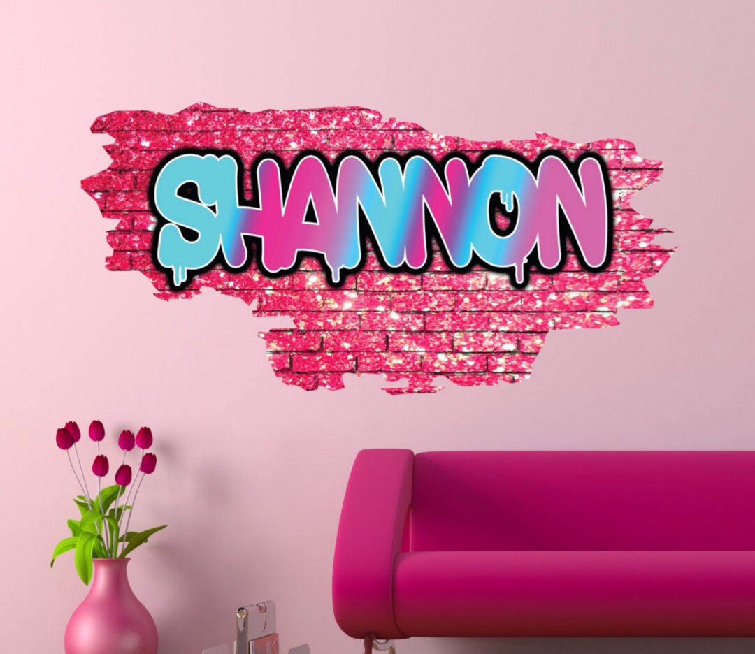 GRAFFITI WALL DECOR Custom Art Decal Personazlied Name Wall - Etsy
