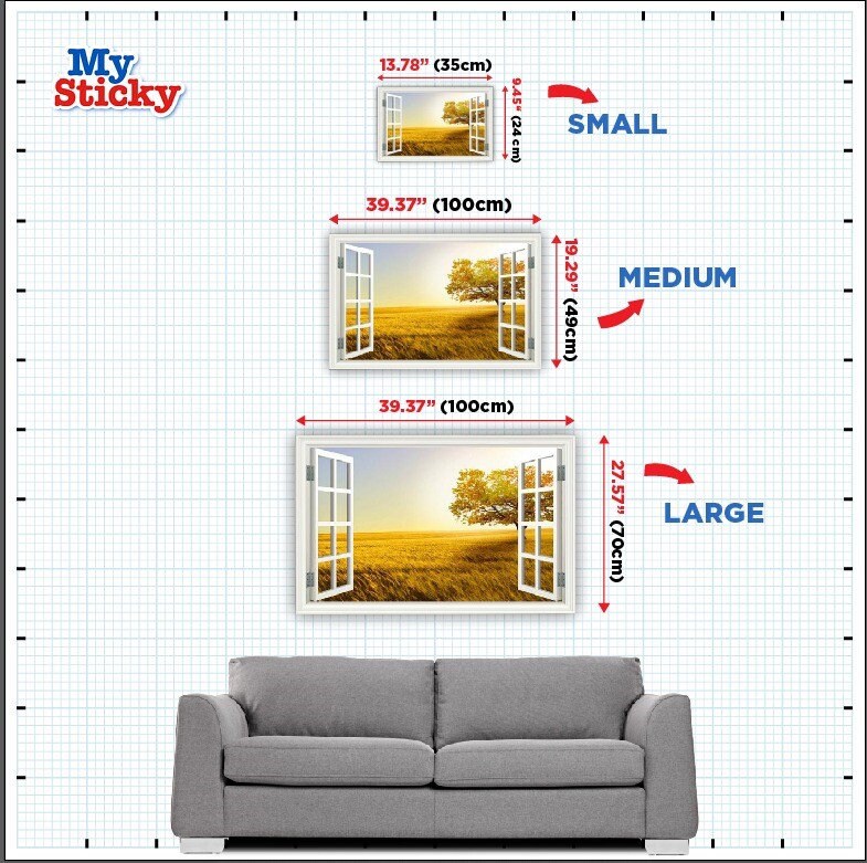 DESERT WALL MURAL Window Wall Decal Sun Wall Decal Vinyl | Etsy