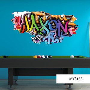 Custom Graffiti Name Wall Decal Personalized Room Decor Hip - Etsy
