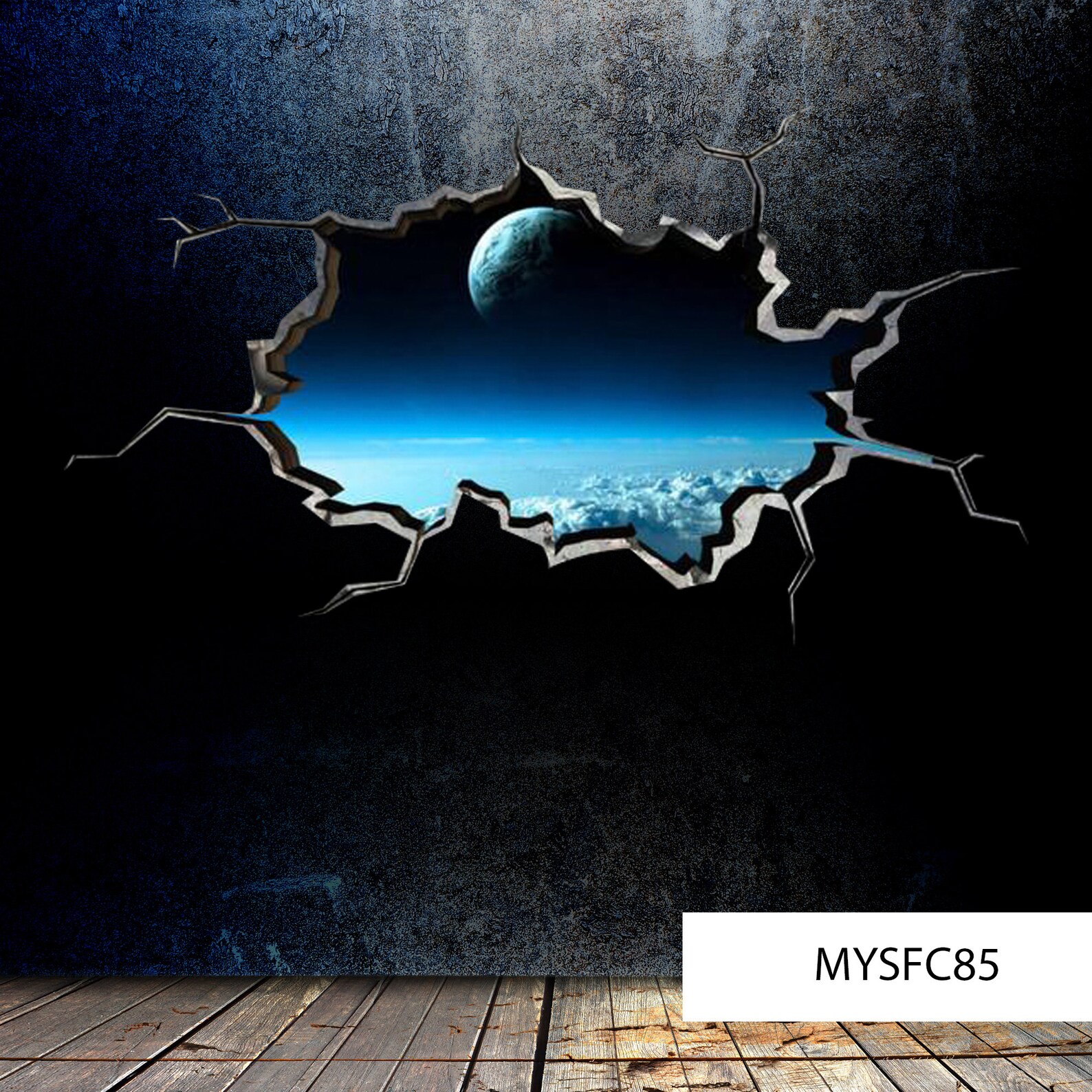 SPACE WALL DECAL Earth Vinyl Sticker Galaxy Illustration - Etsy