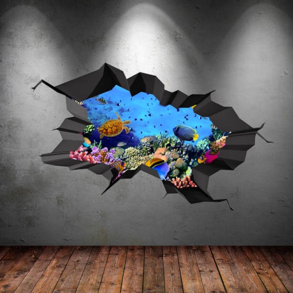 Wall Decal Ocean - Etsy