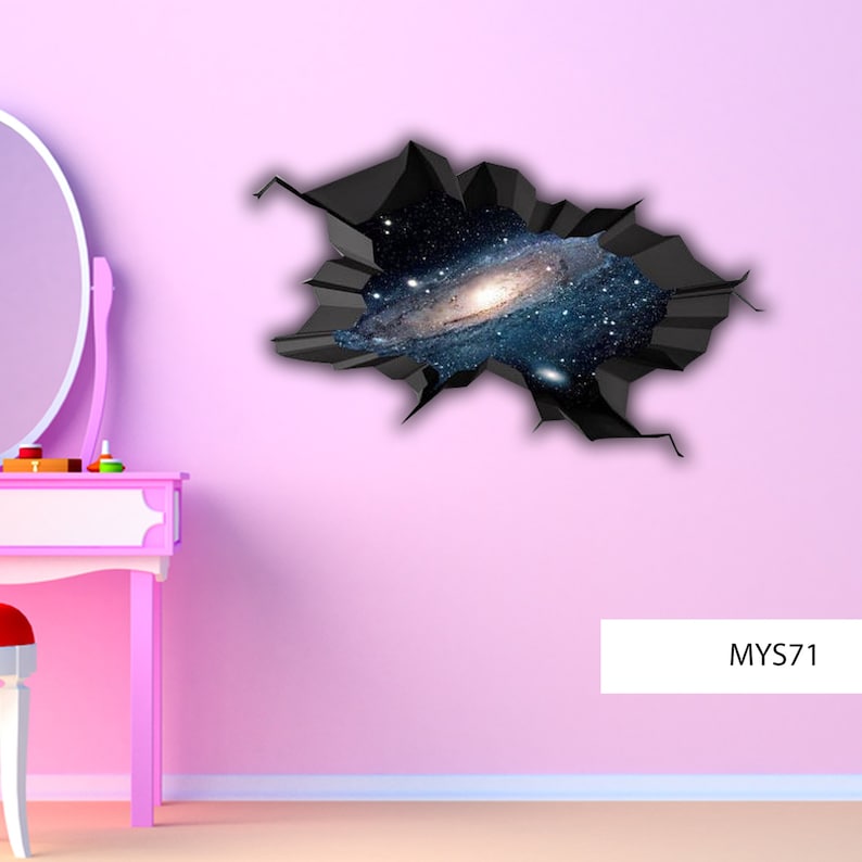 GALAXY WALL Decal 3D Wall Mural Space Wall Decal Universe - Etsy