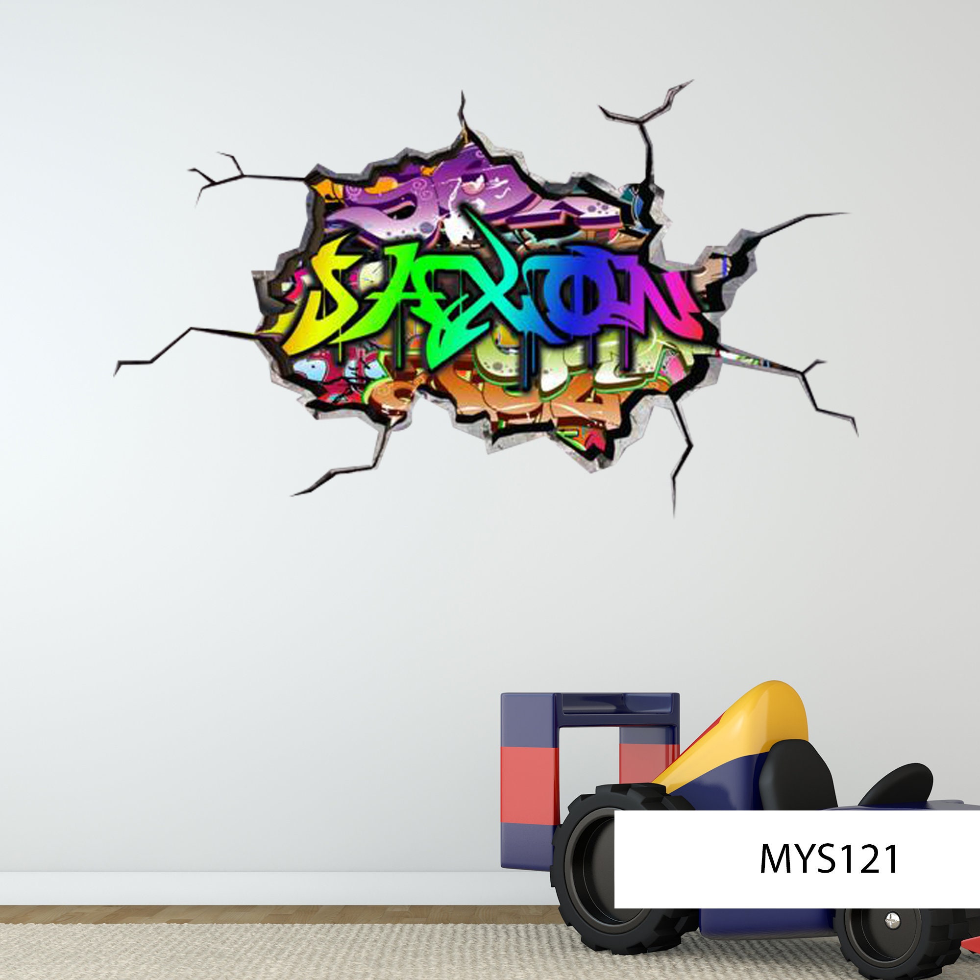 GRAFFITI WALL DECOR Custom Art Decal Personazlied Name Wall | Etsy