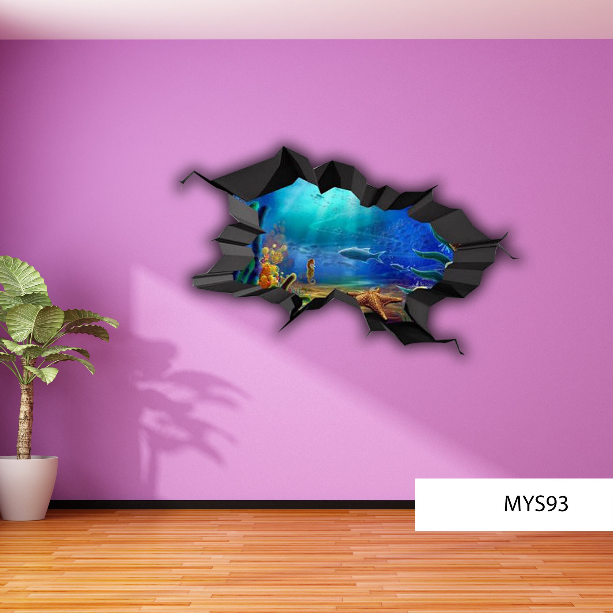 3D Under the Sea Wall Decal: Fish & Coral Vinyl Sticker - Etsy