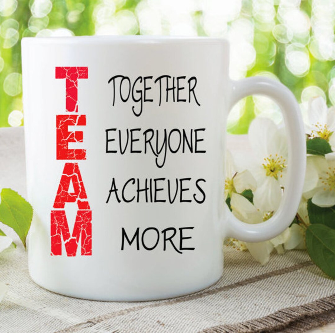 TEAM Coffee Mug, Funny Work Mug, Coworker Gift, Handmade Coffee Cup ...