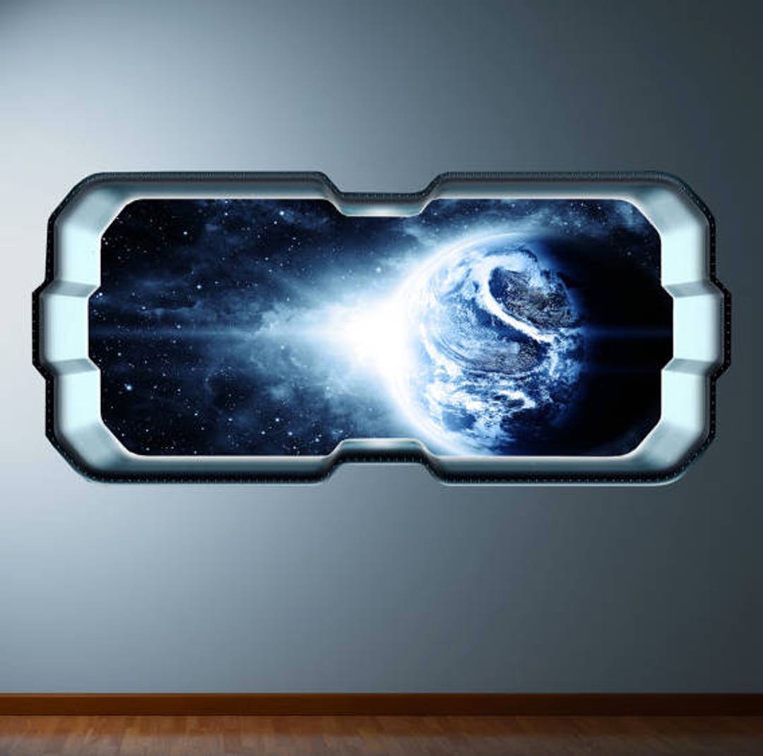 Earth Space Portal Vinyl Wall Decal: Cosmic Room Decor - Etsy