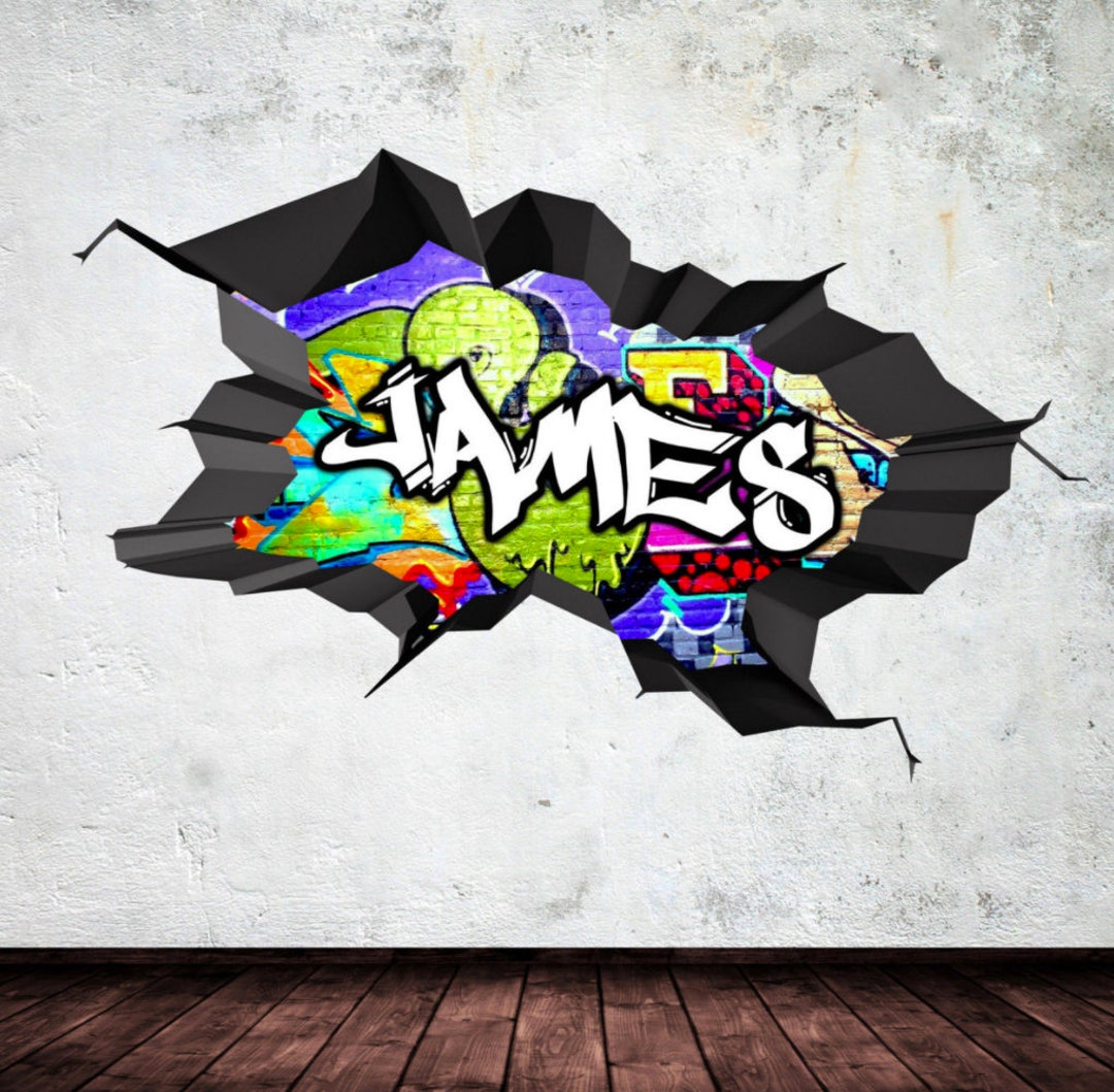 CUSTOM WALL MURAL Graffiti Wall Decal Vinyl Wall Stickers - Etsy