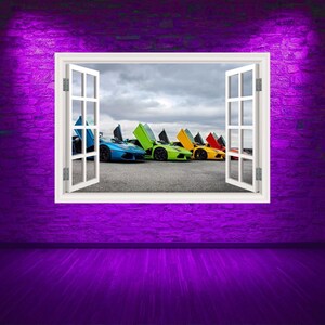 SPORTS CAR STICKER, Window View Sticker, Super Car Stickers ...