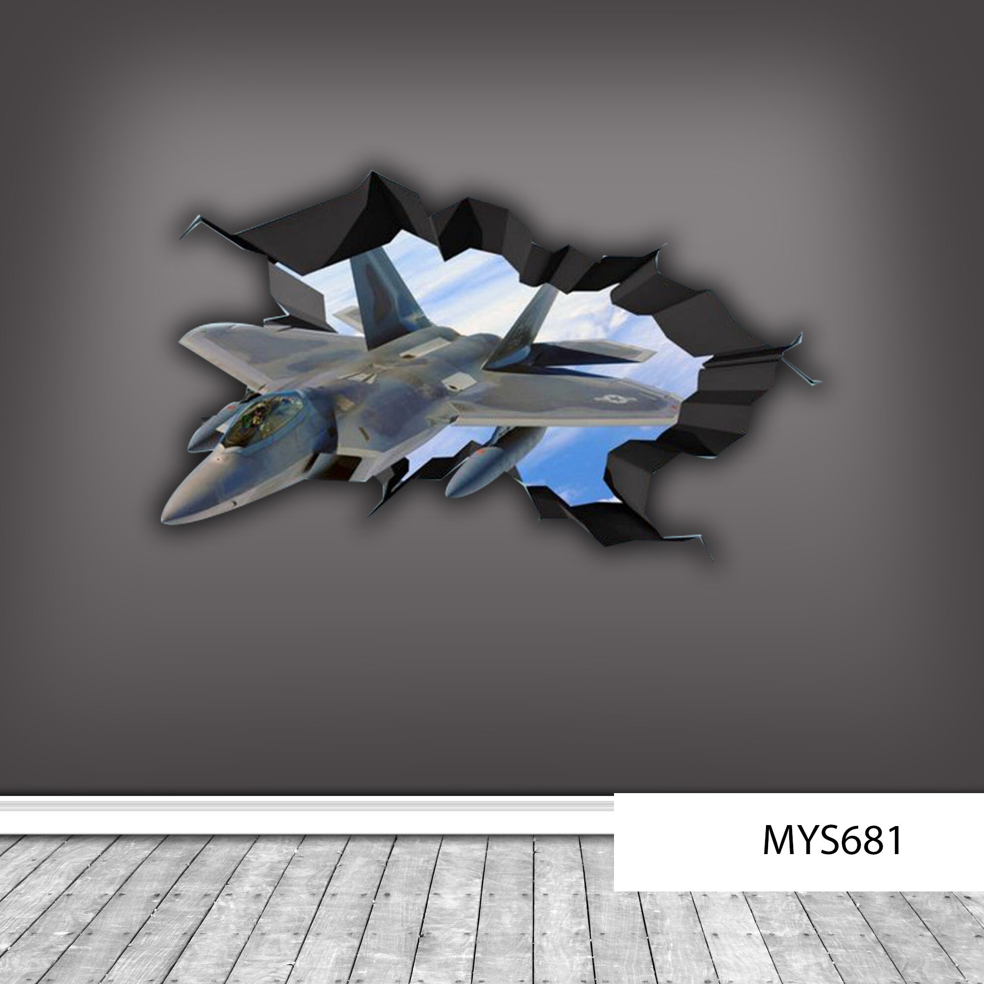 FIGHTER JET DECAL Air Force Décor Wall Art Stickers Graphic - Etsy