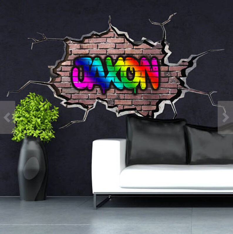 GRAFFITI WALL DECOR Custom Art Decal Personazlied Name Wall - Etsy