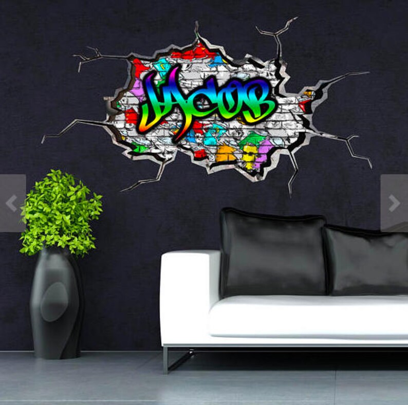 GRAFFITI WALL ART Custom Art Decal Personalized Name Wall - Etsy