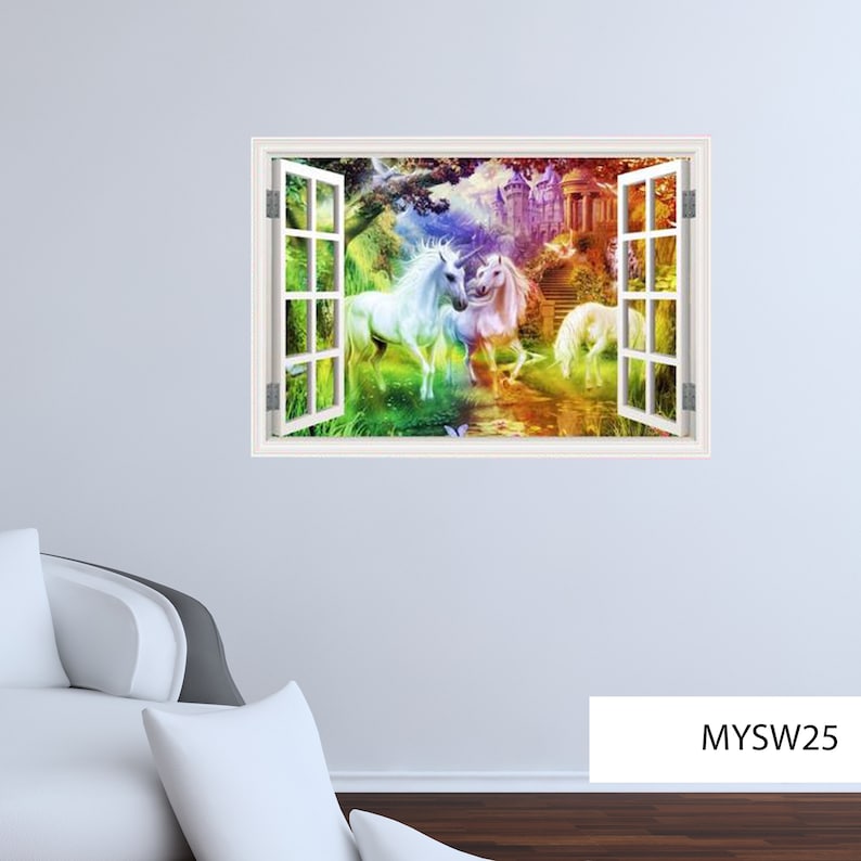 WINDOW FRAME ART Horse Print Decal Horse Lovers Gift - Etsy