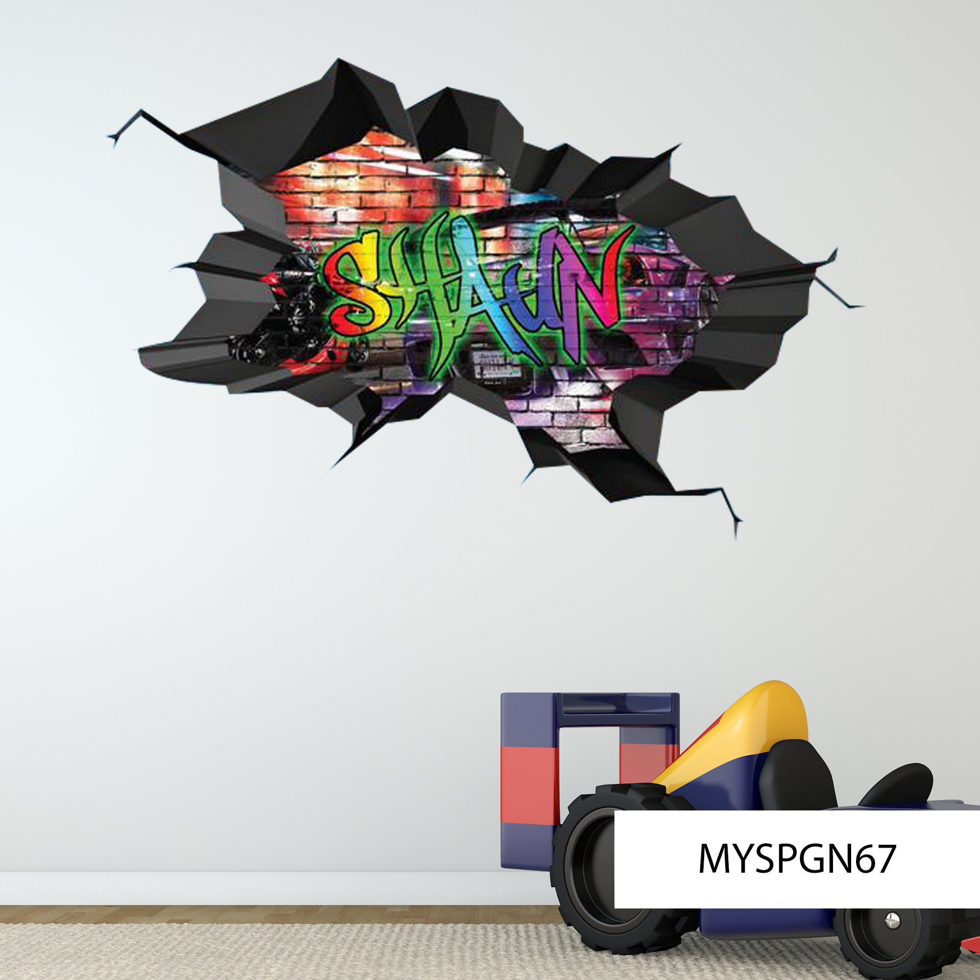 CUSTOM WALL MURAL Graffiti Wall Decal Vinyl Wall Stickers | Etsy