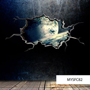 GALAXY WALL STICKER, Space Planet Decal, Earth Wall Sticker, Galaxy ...