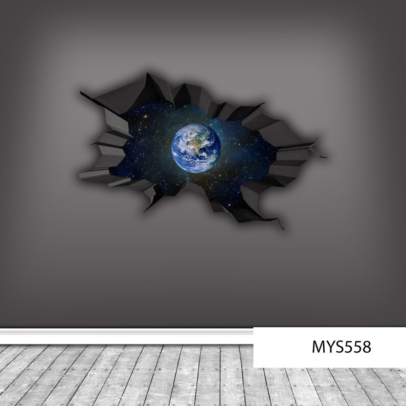 EARTH WALL STICKER Space Wall Muralearth Space Wall Mural | Etsy