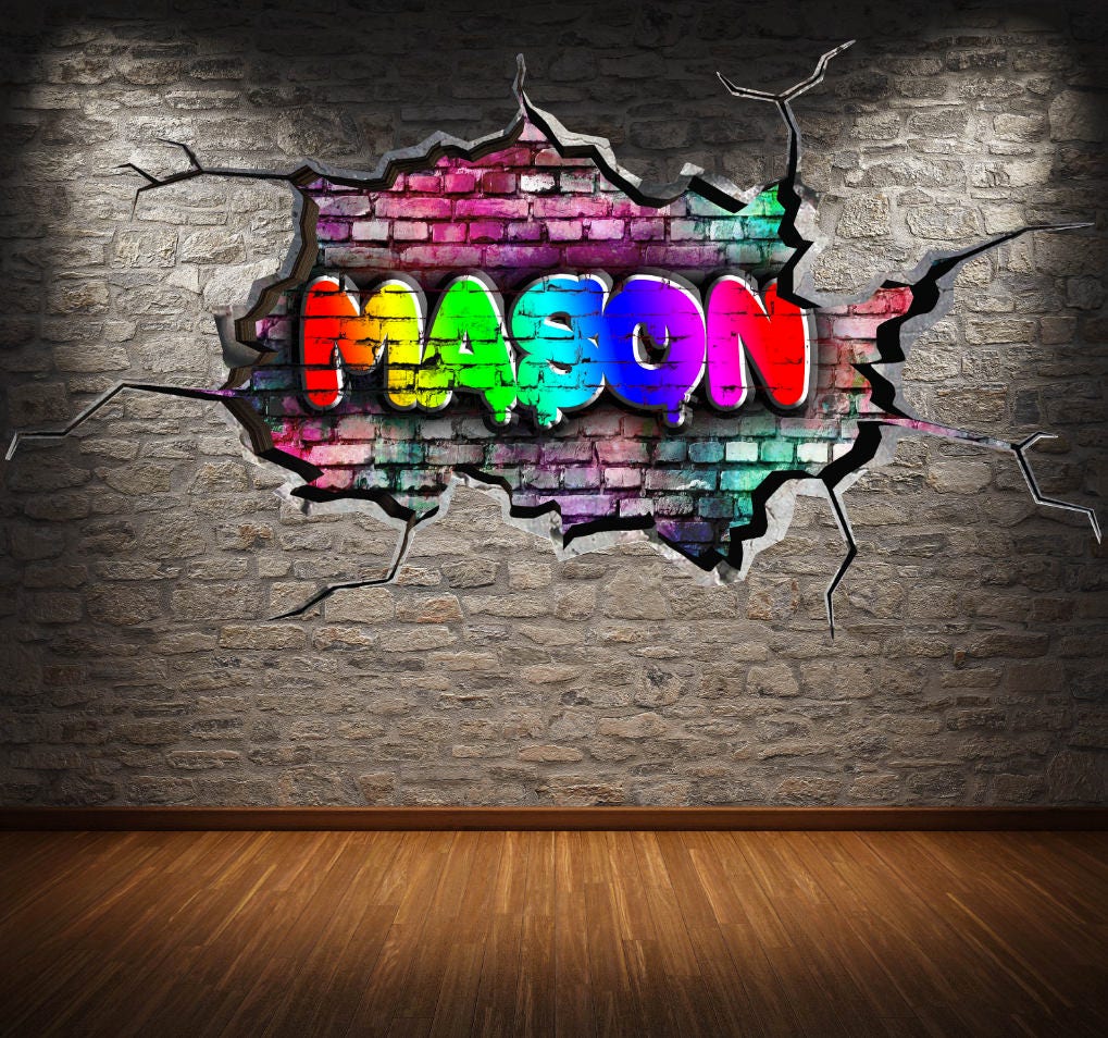 PERSONALIZED WALL DECAL Graffiti Wall Art Custom Wall - Etsy Canada