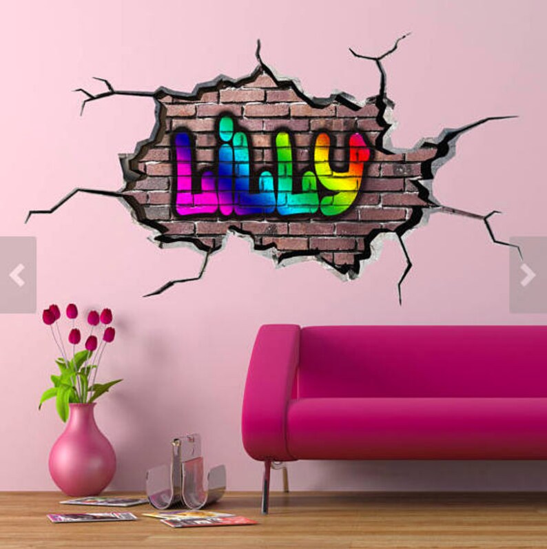 GRAFFITI WALL DECOR Custom Art Decal Personazlied Name Wall - Etsy