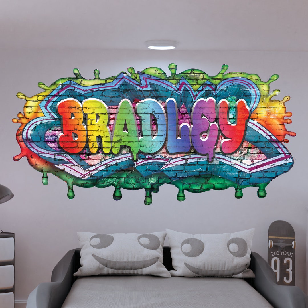 Custom Graffiti Name Wall Decal: Kids' Room Decor - Etsy