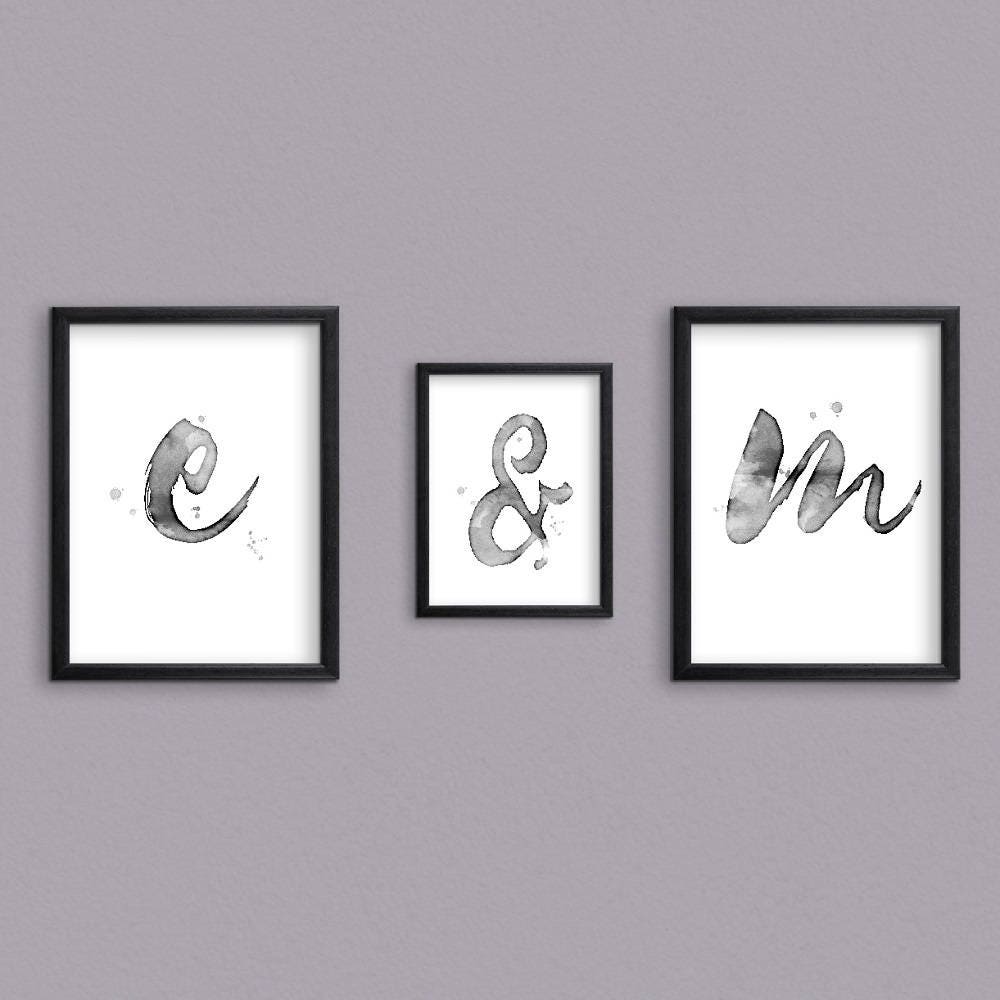 Initial Letter B Digital Art Print for Instant Download - Monogram B ...