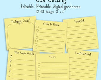 STICKY NOTES Printable PDF fits 3in by 3in Notepads | Etsy