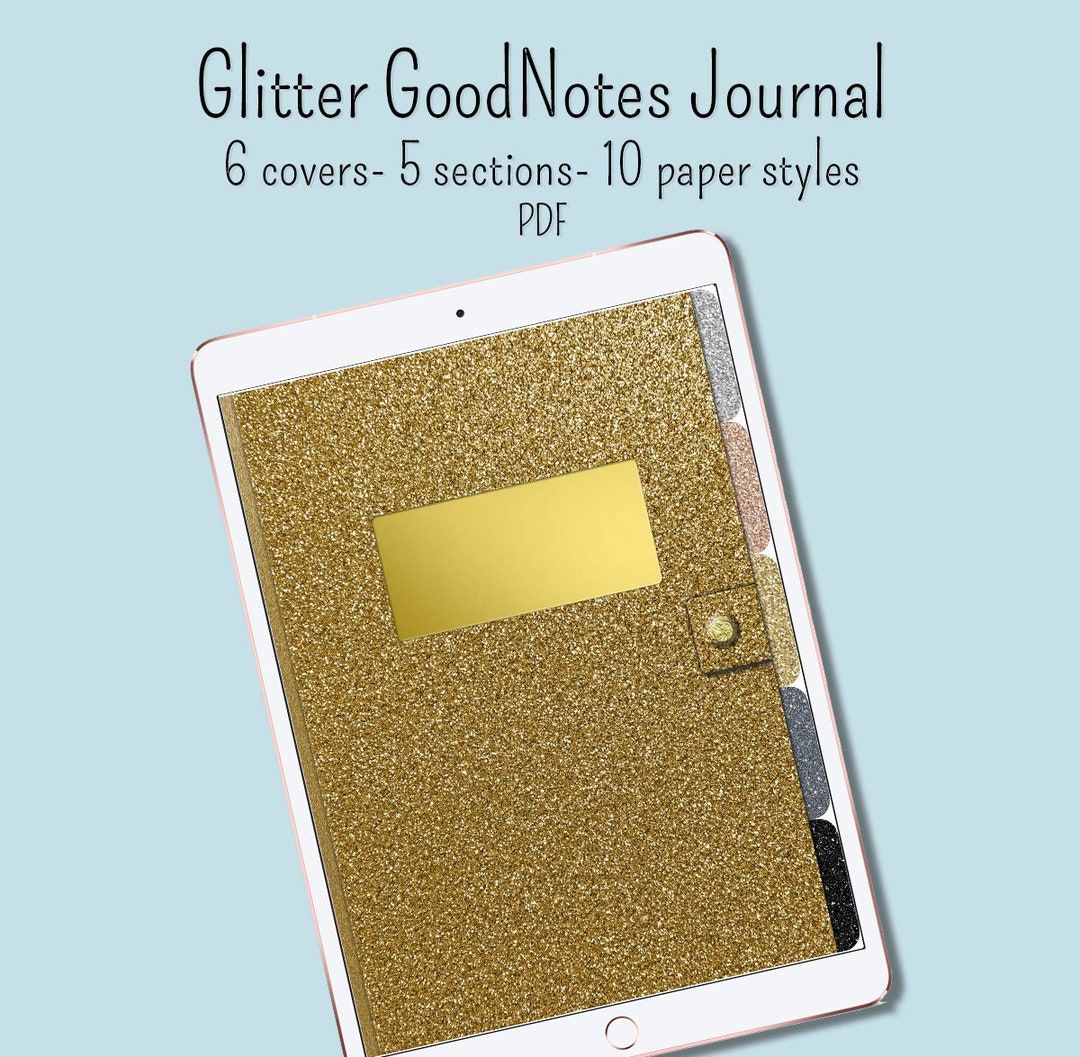 Glitter Goodnotes Notability Digibujo Digital School Planner 5 Covers 5 ...