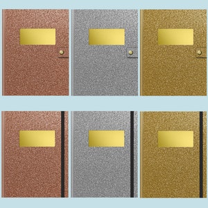 6 Glitter Notebook Covers Gold Rose Gold Silver US Letter Size Digital ...