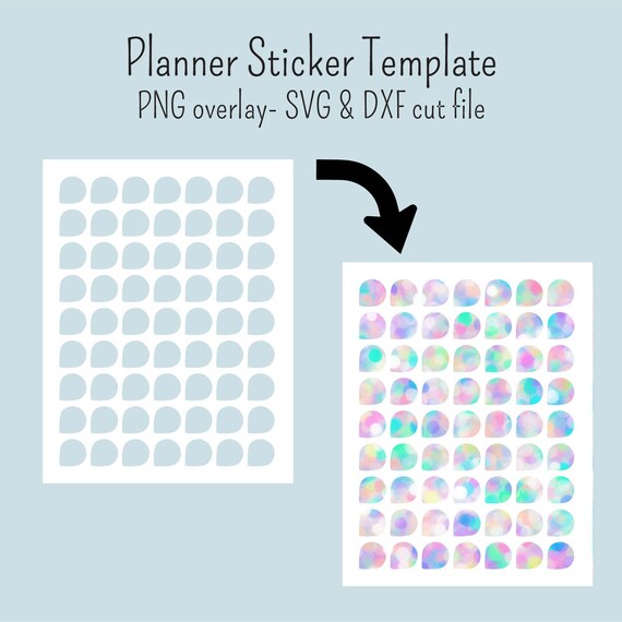 Planner Sticker Templates Svg Png Dxf Ai Files Includes White - Etsy
