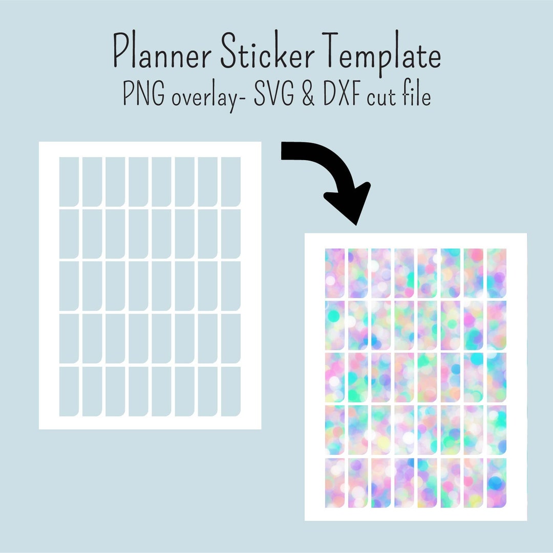 Planner Sticker Templates Svg Png Ai Dxf Files Includes White Overlay ...