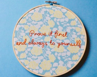 Embroidered quote | Etsy