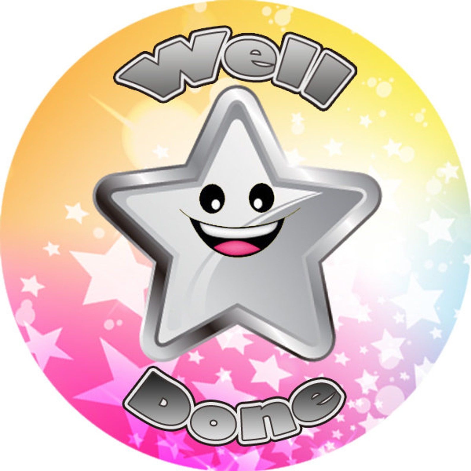 144 Well Done 30mm Round Children's Reward Stickers for | Etsy