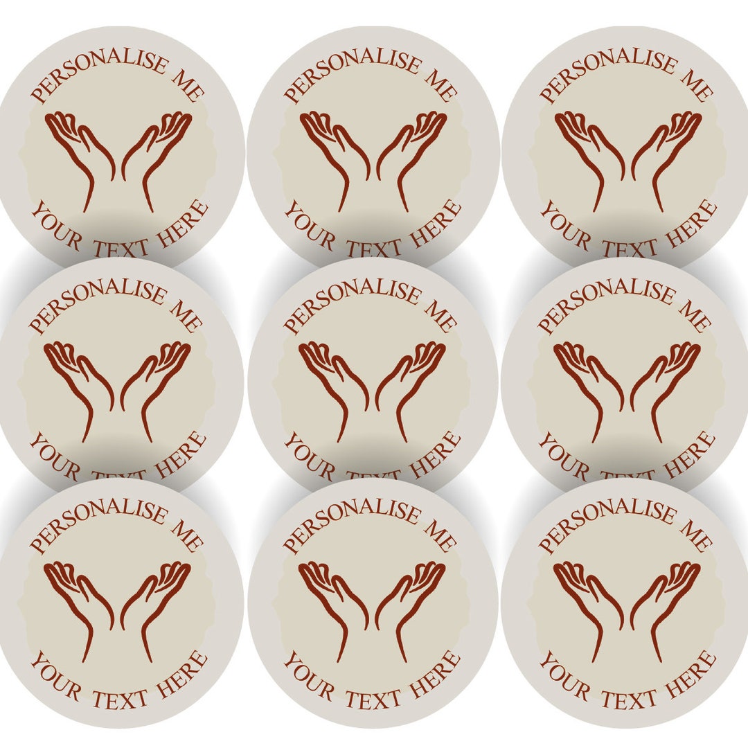 144 Hands Personalised 30mm Reward Stickers for School Teachers - Etsy
