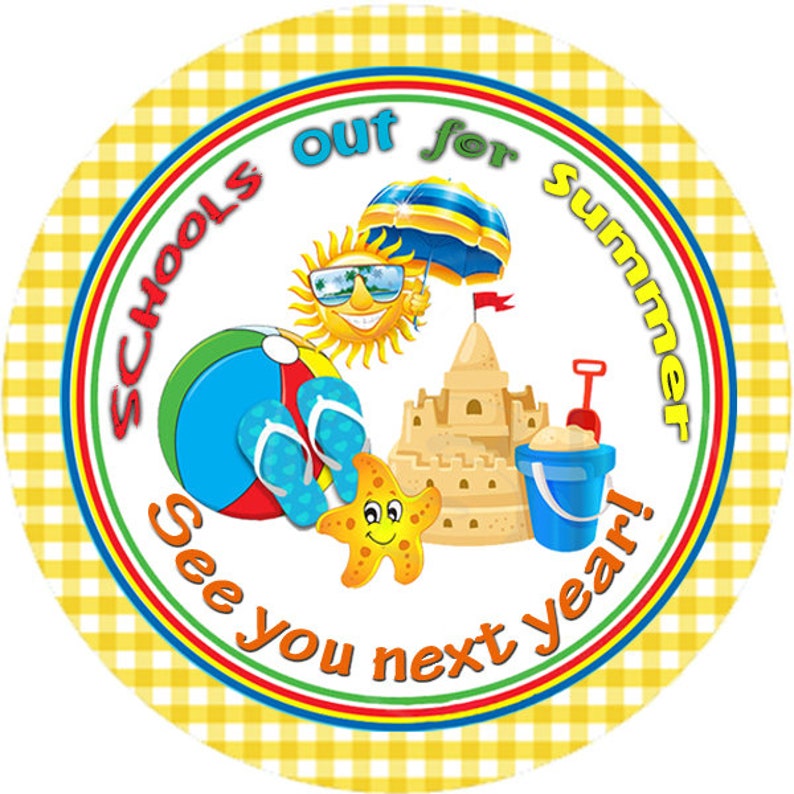 144 Schools Out for Summer End of Term Year 30mm Round | Etsy