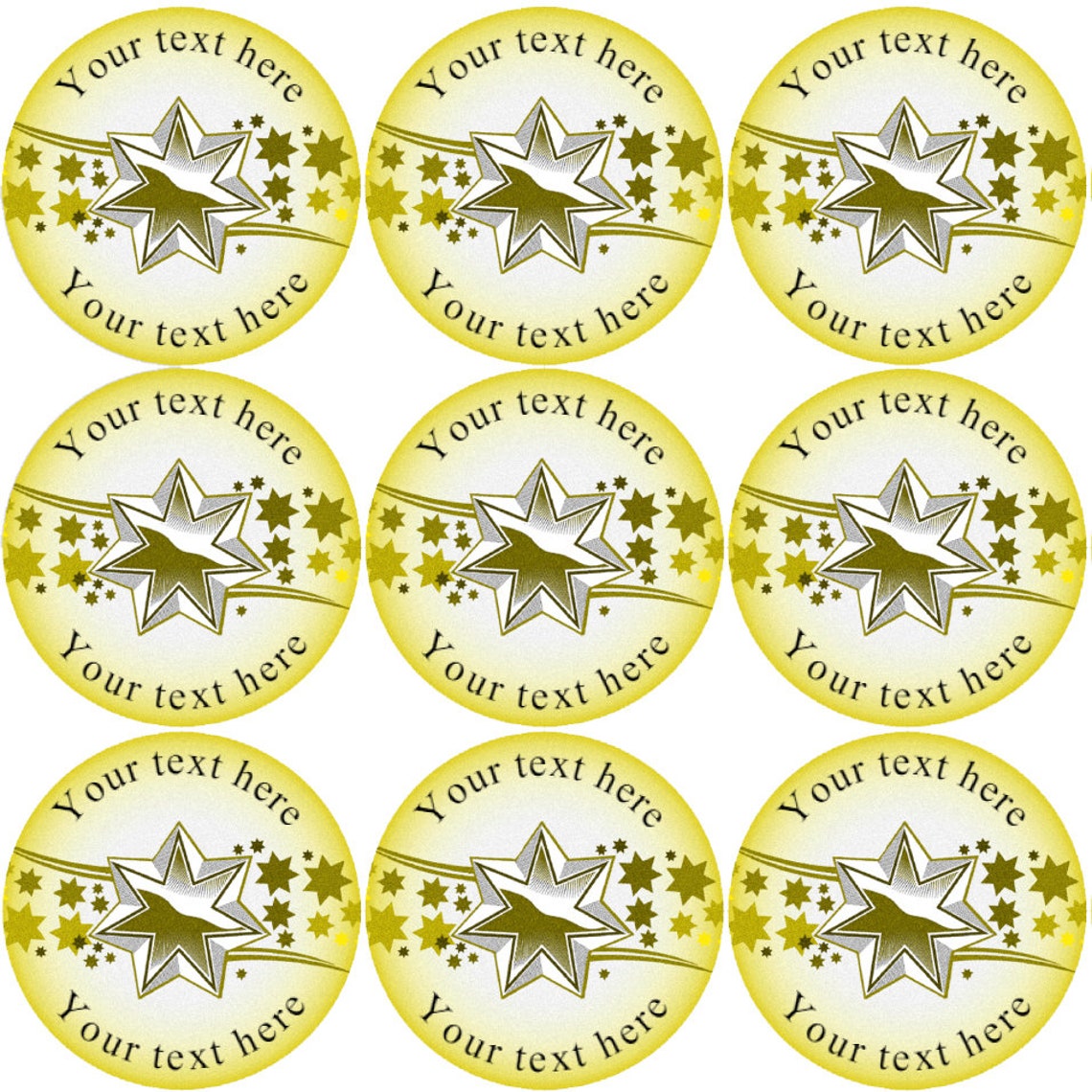 144 Gold Star Personalised 30 mm Reward Stickers for School - Etsy.de