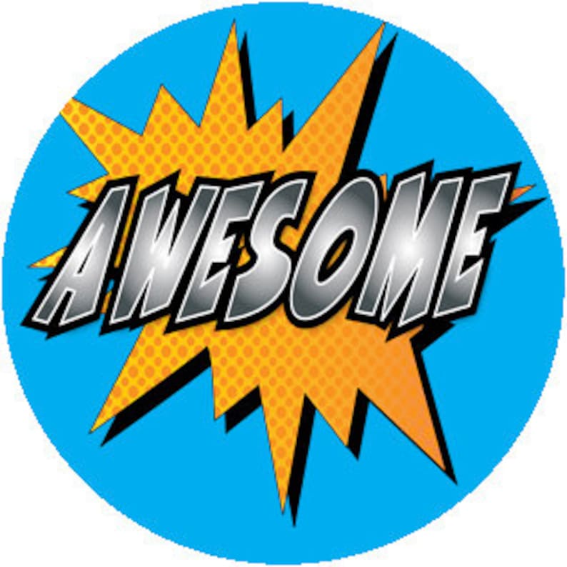 144 Superhero Action Words 30mm Comic Reward Stickers For Etsy