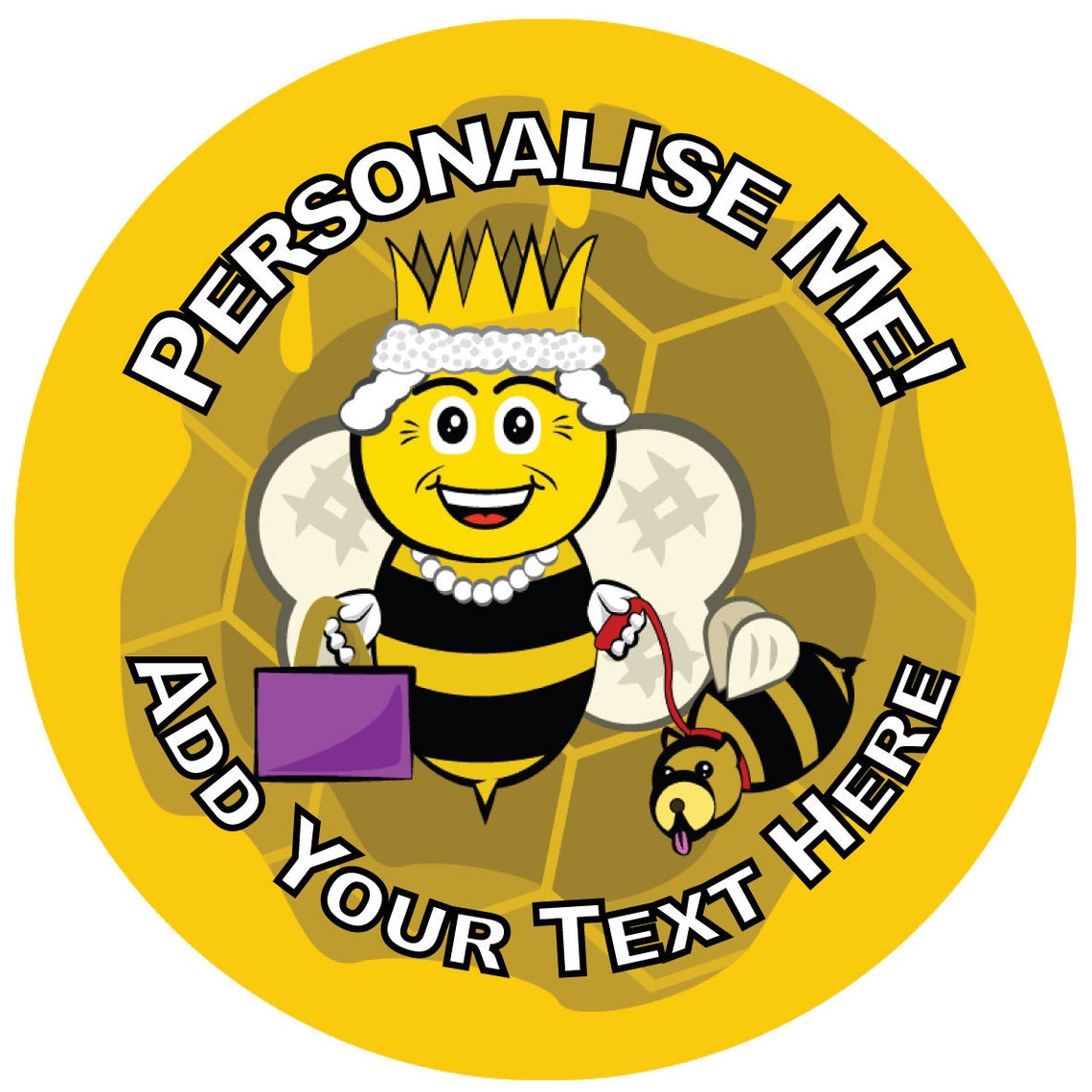 144 Personalised Royal Bee 30mm Reward Stickers for School - Etsy