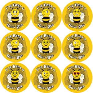 144 I've Been a Busy Bee 30 Mm Reward Stickers for School Teachers ...