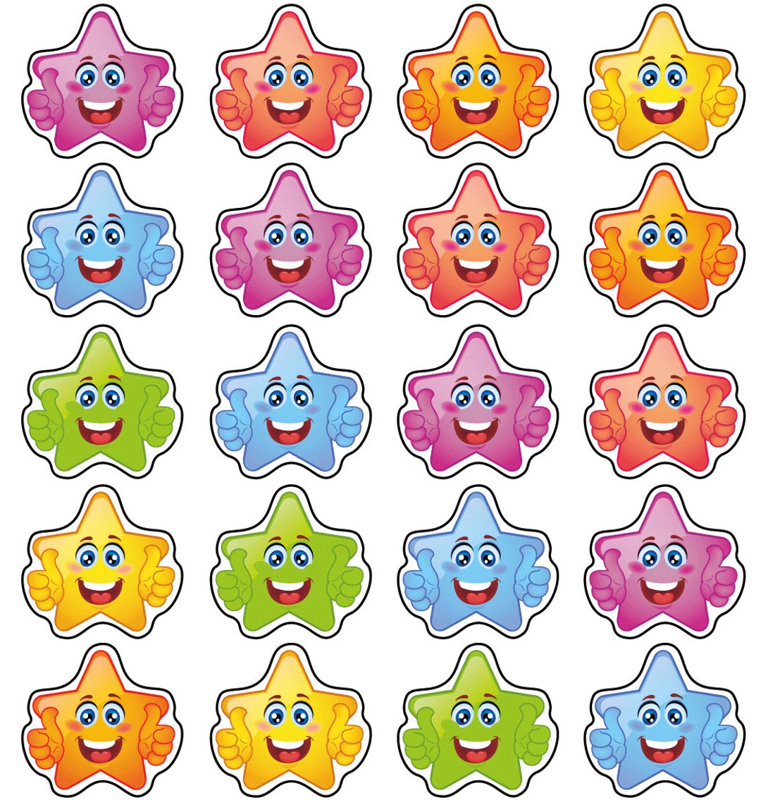288 Star Smiles 20mm Shaped Children's Reward Stickers for School ...