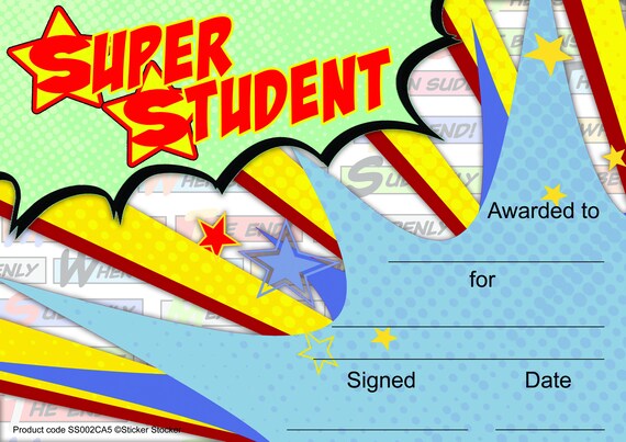 30 Super Student Award Certificates for School Teachers - Etsy