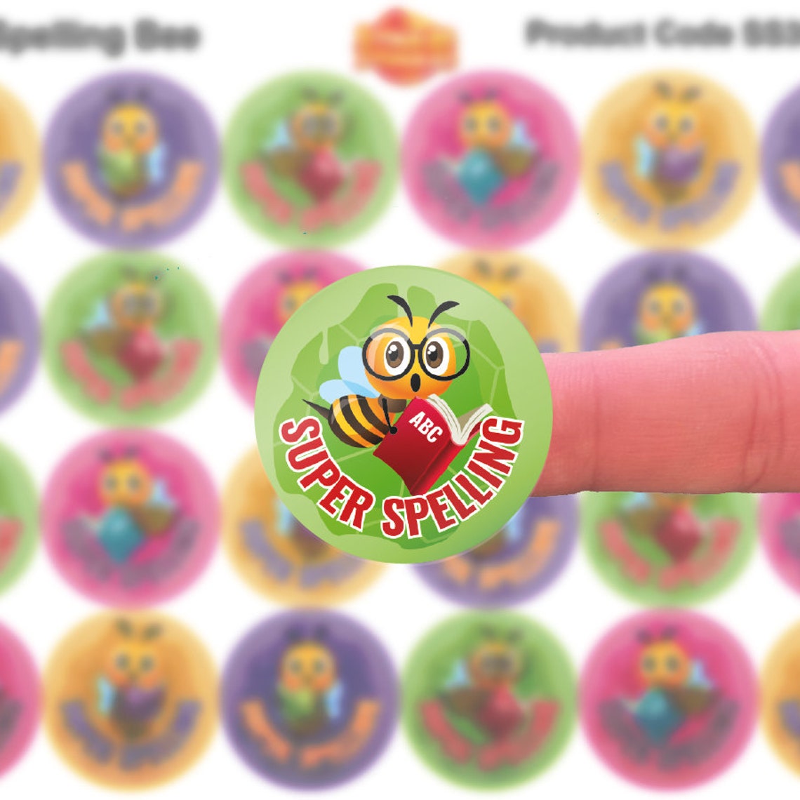 144 Super Spelling Bee - 30mm Reward Stickers for School Teachers ...