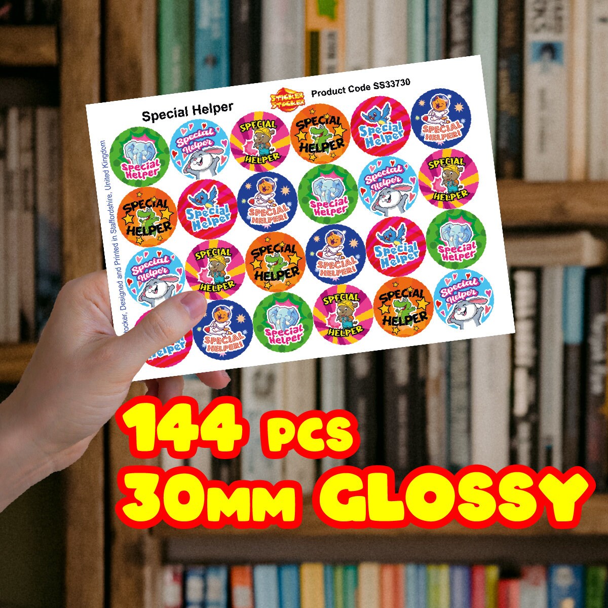 144 Special Helper 30 Mm Reward Stickers for Teachers, Parents and ...