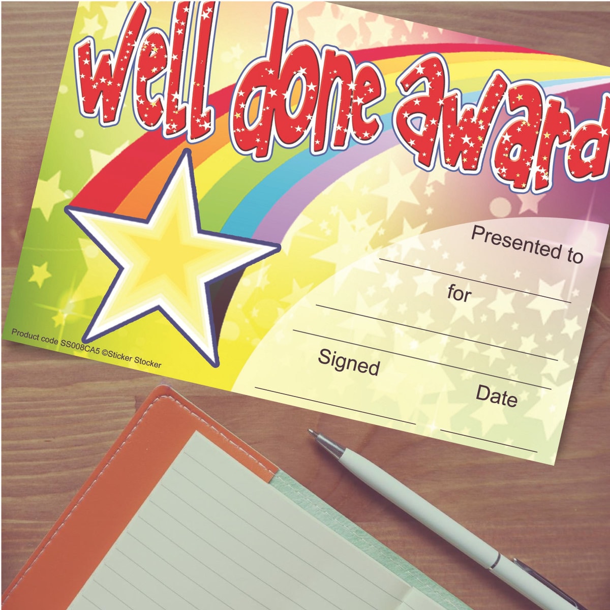 30 Well Done Award Certificates for School Teachers, 250gsm A5 Silk ...