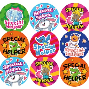 144 Special Helper 30 Mm Reward Stickers for Teachers, Parents and ...