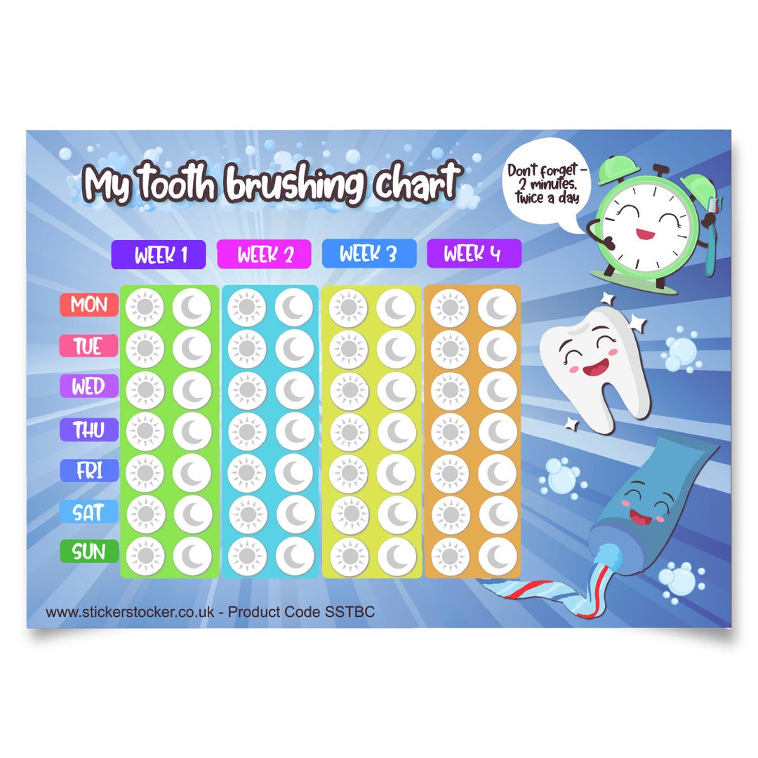 My Tooth Brushing Reward Charts for Children Dentists Incentive Pack of ...