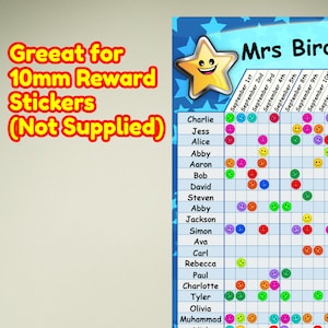 A2 Superstar Durable Incentive Star Reward Classroom Wall Chart - Etsy UK